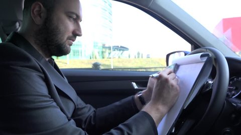 Business Man Revising Final Financial Figures Stock Footage Video (100% ...