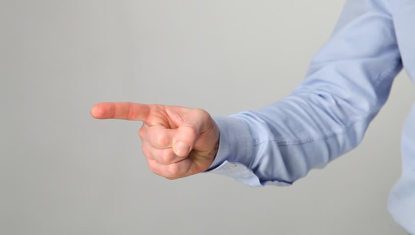 businessman's hand indicating sideways Stock Footage Video (100% ...