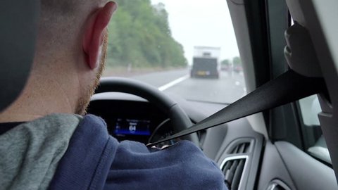 Right Side Driving Uk Man Driving Stock Footage Video (100% Royalty ...