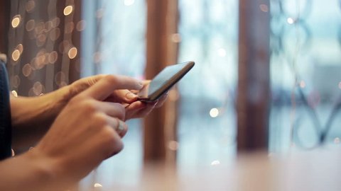 woman hands texting sending sms using Stock Footage Video (100% Royalty ...