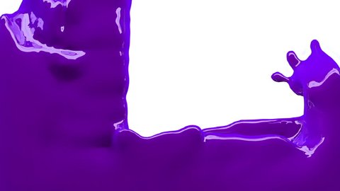 Violet Paint Fills Screen Isolated On Stock Footage Video (100% Royalty ...