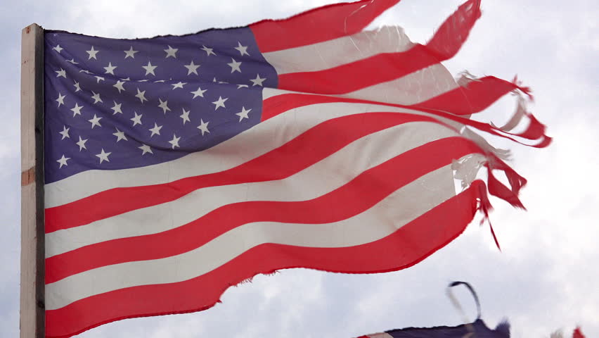 american old torn flag waving on: video stock (100% royalty free ...