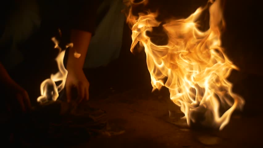 man's hands putting out fire by Stock Footage Video (100% Royalty-free ...