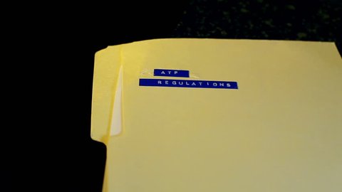 Atf Regulations Document Folder Stock Footage Video (100% Royalty-free ...