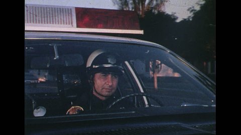 United States 1970s Police Officer Driving Stock Footage Video (100% ...