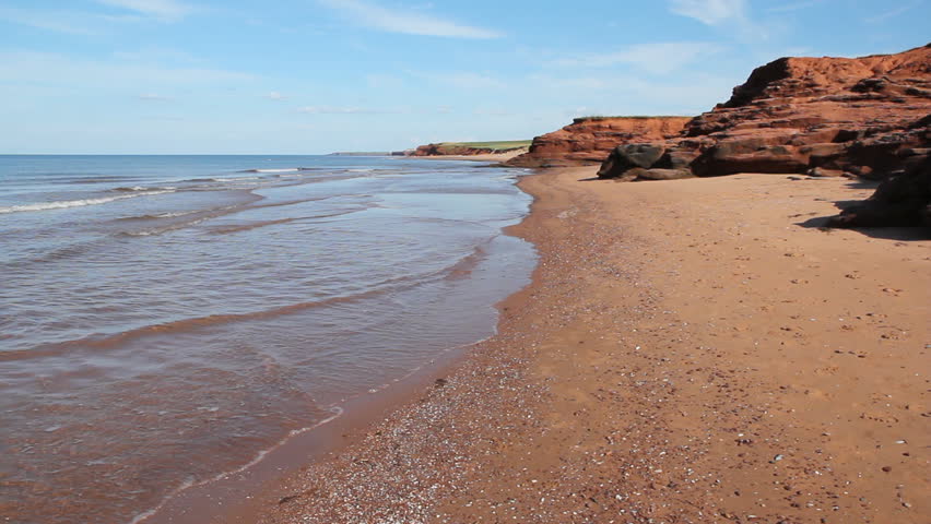 Red Rock Beach. Wide. Beach : Stockvideos & Filmmaterial (100 % ...