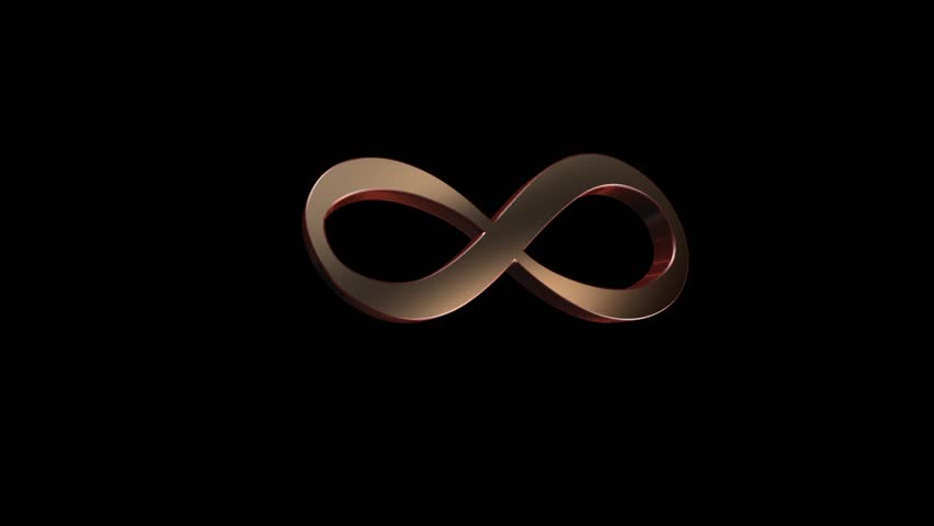 infinity sign on black background Stock Footage Video (100% Royalty ...
