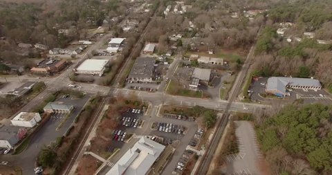 Aerial View Cary Downtown Cary Nc Stock Footage Video (100% Royalty ...