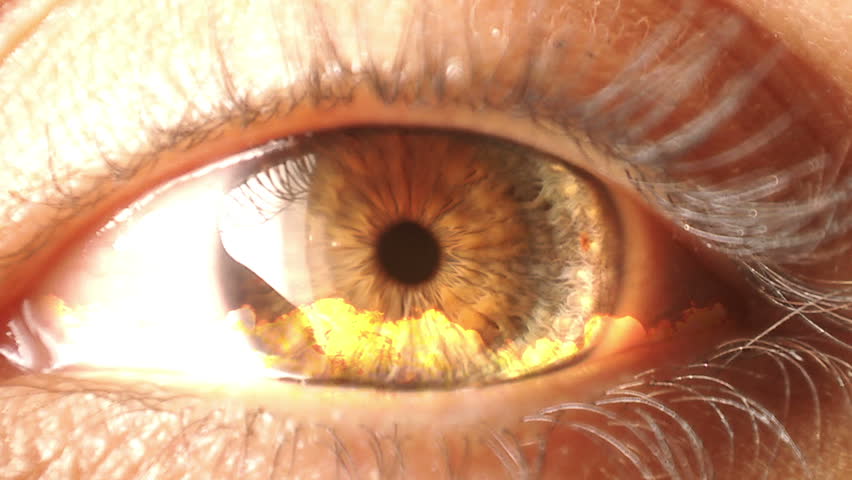 eye iris fire explosion loop Stock Footage Video (100% Royalty-free ...