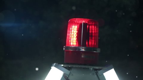 Rotating Flashing Red Siren Light Stock Footage Video (100% Royalty ...