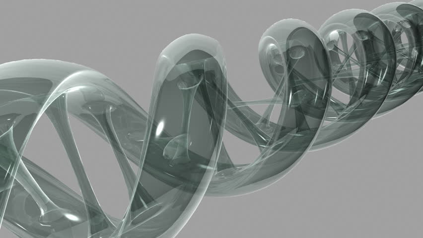 gray transparent animated dna strand turns Stock Footage Video (100% ...