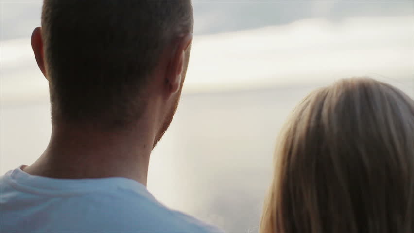 Two people watching sunrise over the ocean image - Free stock photo ...