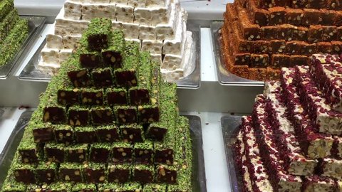 Turkish Delight Store Display Design Pyramid 库存影片视频（100% 免版税）13769735 ...