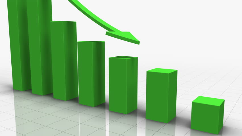 falling bar graph green arrow Stock Footage Video (100% Royalty-free ...