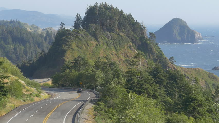 Zoom Out of Oregon Coast Stock Footage Video (100% Royalty-free ...