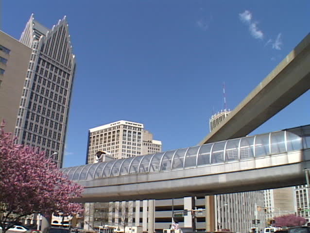 A Monorail Moves People Through Stock Footage Video (100% Royalty-free ...