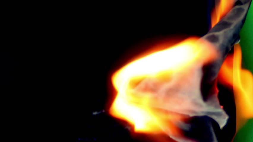 burning green screen on black background Stock Footage Video (100% ...