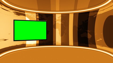 Brown Virtual Studio Looping Animation Greenscreen: video de stock ...