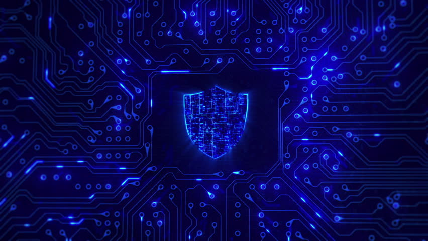 network security shield circuit board firewall Stock Footage Video (100 ...