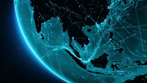 ships communication network concept maritime traffic Stock Footage ...