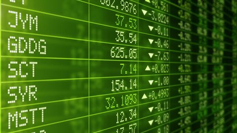 Stock Market Tickers Loopable Green 2 Stock Footage Video (100% Royalty ...