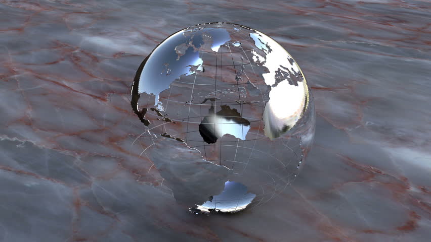 A Chrome Planet Earth Rotates Stock Footage Video (100% Royalty-free ...