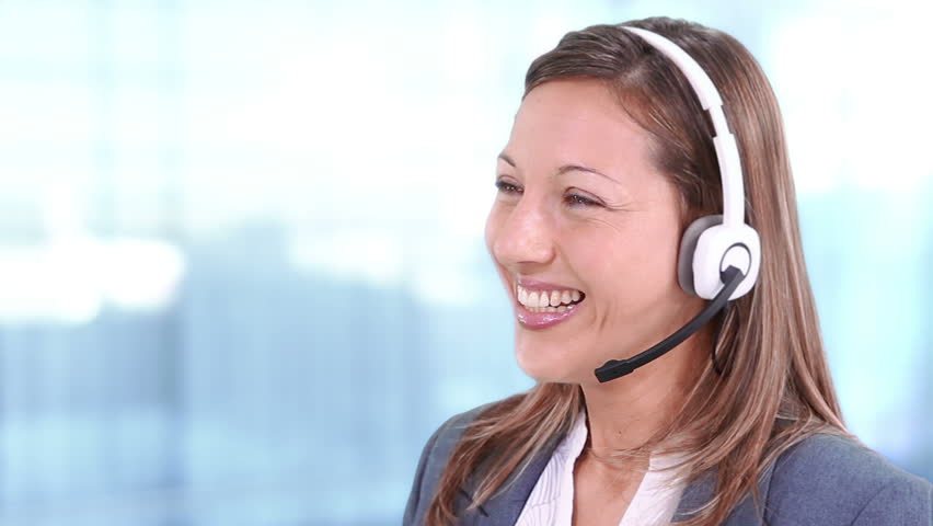 Customer Support Operator. Telemarketer. Woman Stock Footage Video (100 ...