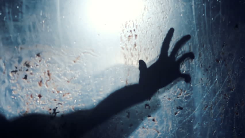 silhouette maniac's victim dying strangling terrible Stock Footage ...