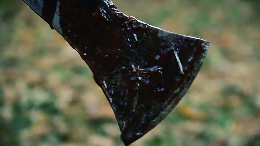 Close-up of Bloody Axe, Killer Stock Footage Video (100% Royalty-free ...