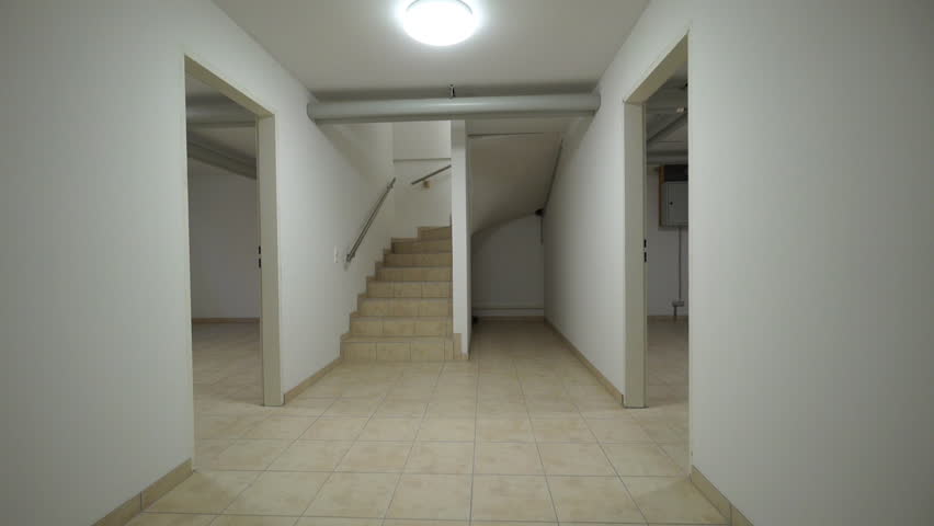 Steps Down in Basement of Stock Footage Video (100% Royalty-free ...