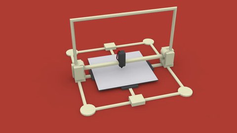 Animation 3d Printer Stock Footage Video (100% Royalty-free) 14006543 ...