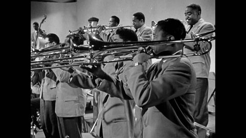 Side View Brass Section Band Performing Stock Footage Video (100% ...