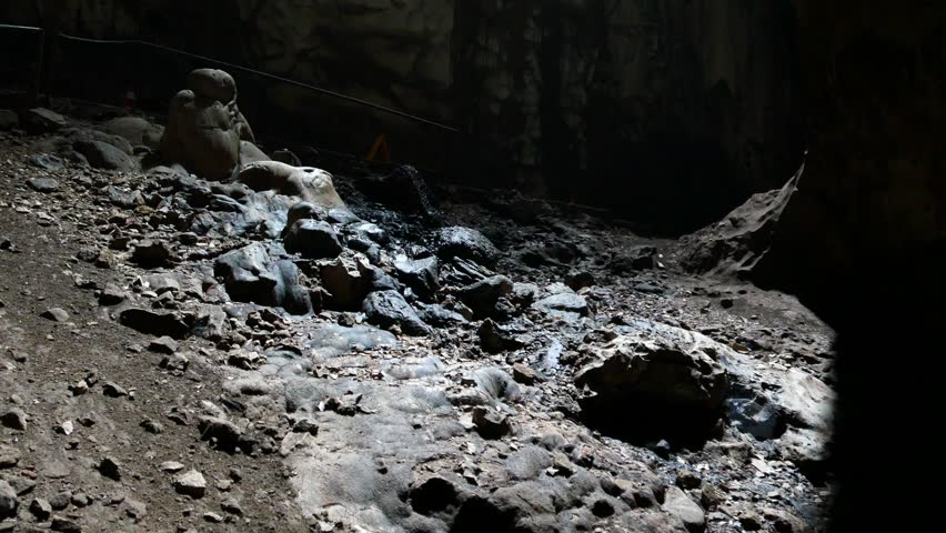 tilt bottom floor ceiling rocky cavern Stock Footage Video (100% ...