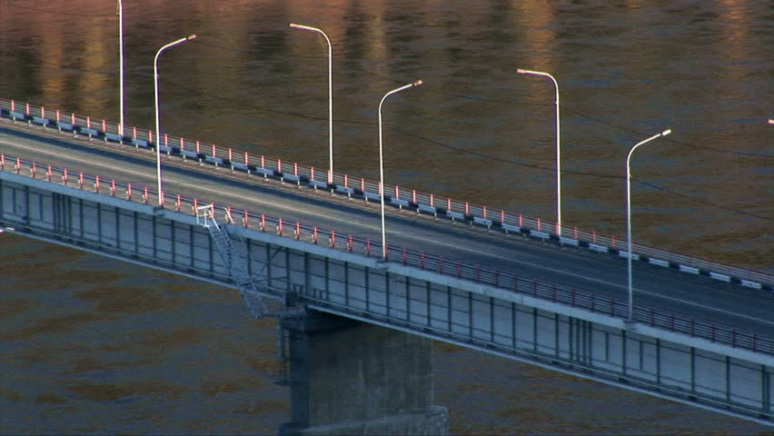 bridge near hydro power plant zoom Stock Footage Video (100% Royalty ...