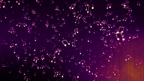 Musical Notes Flyingrotating Around 3d Space Stock Footage Video (100% ...