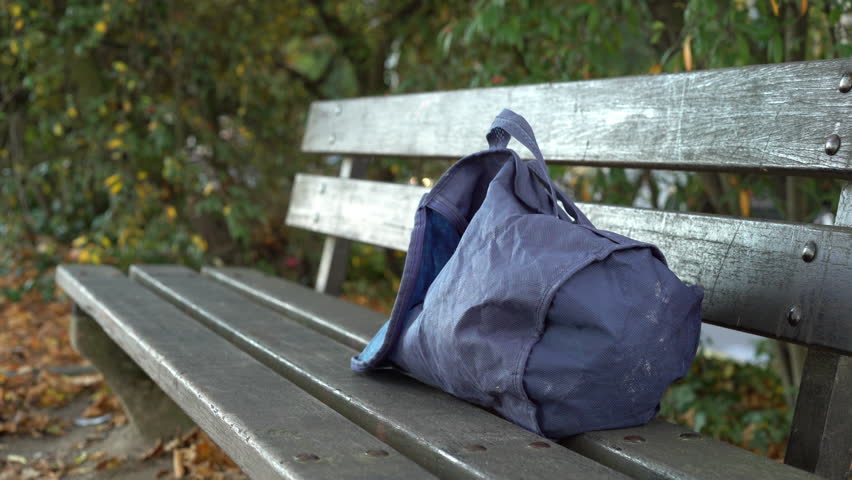 Bag Left Behind Laying On Stock Footage Video (100% Royalty-free ...
