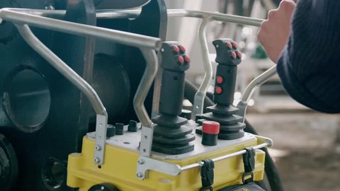 Remote Control Crane Operator Shots Civil Stock Footage Video (100% ...