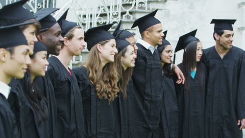 Happy Excited Group Student Friends On: vídeo stock (100% livre de ...