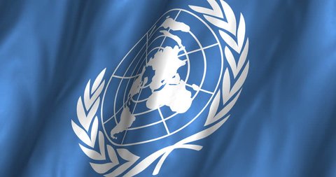 editorial animation photorealistic united nations flag Stock Footage ...