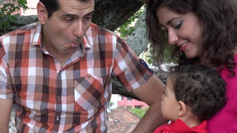 Father Making Faces Baby Stock Footage Video (100% Royalty-free ...