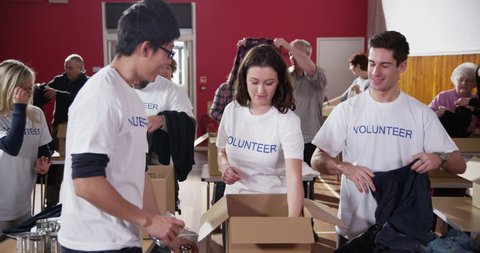 4k Ultra Hd Version Charity Workers Stock Footage Video (100% Royalty ...