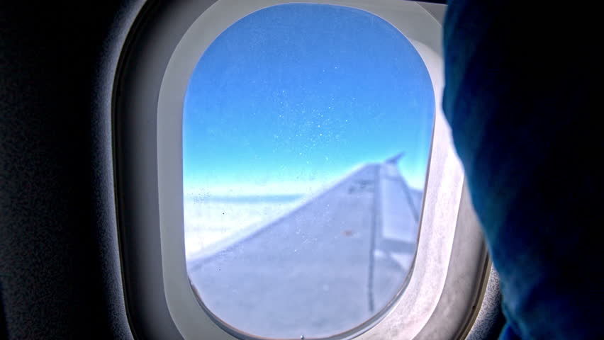 Window and Plane Wing Outside. Stock Footage Video (100% Royalty-free ...