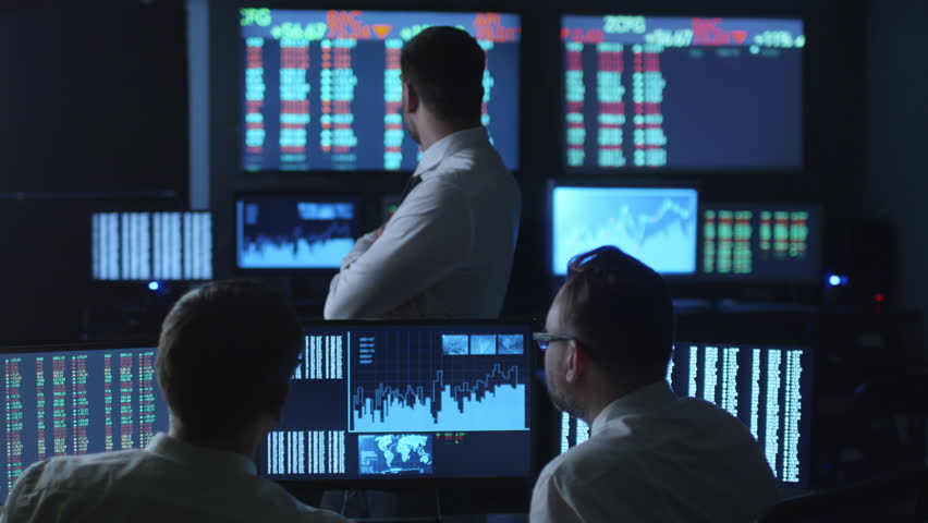 Team of Successful Stockbrokers Celebrate Stock Footage Video (100% ...