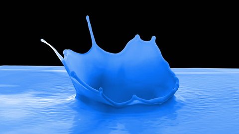 4k Blue Paint Drop Falling Slow Stock Footage Video (100% Royalty-free ...