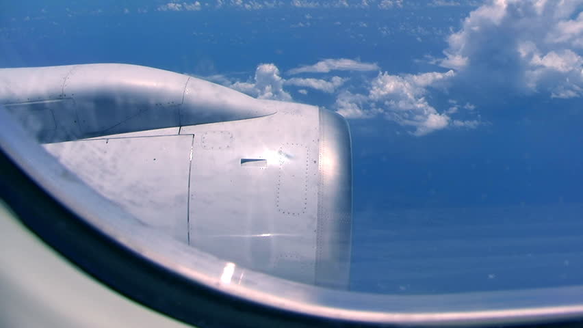 Jet Engine Through Airline Window Stock Footage Video (100% Royalty ...