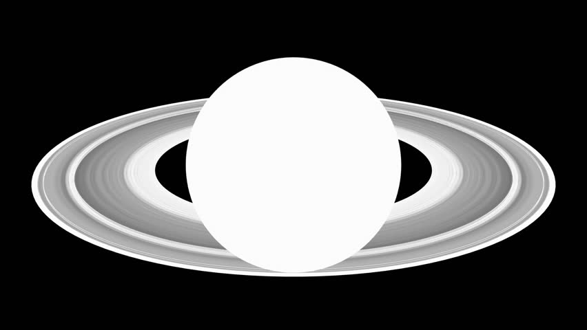 white saturn cut out over black Stock Footage Video (100% Royalty-free ...