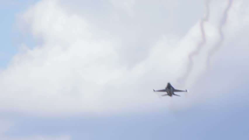 F16 Fighter Jet Dodging Maneuver Heat Stock Footage Video (100% Royalty ...