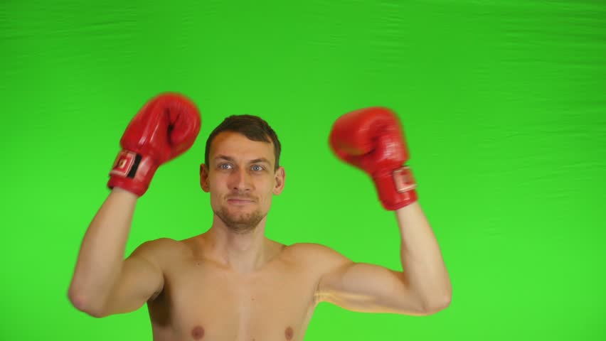 Boxer Boxing On a Green Stock Footage Video (100% Royalty-free ...