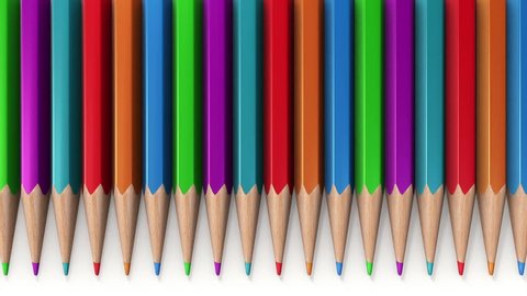 Animation Moving Wooden Colored Pencil On Stock Footage Video (100% ...