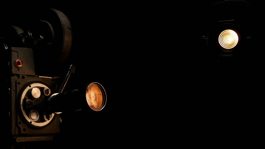 Vintage Hollywood Movie Camera and Stock Footage Video (100% Royalty ...